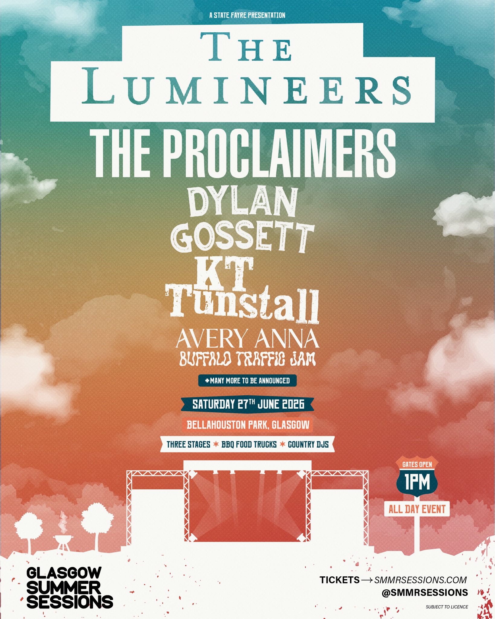 The Lumineers Bellahouston Park 27th June 2026